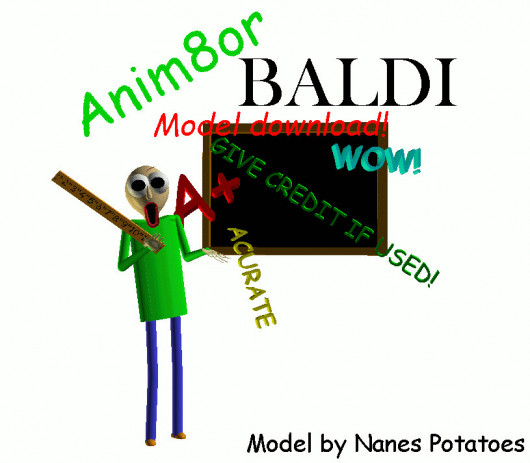 Anim8or Baldi Model Download [3D Models]