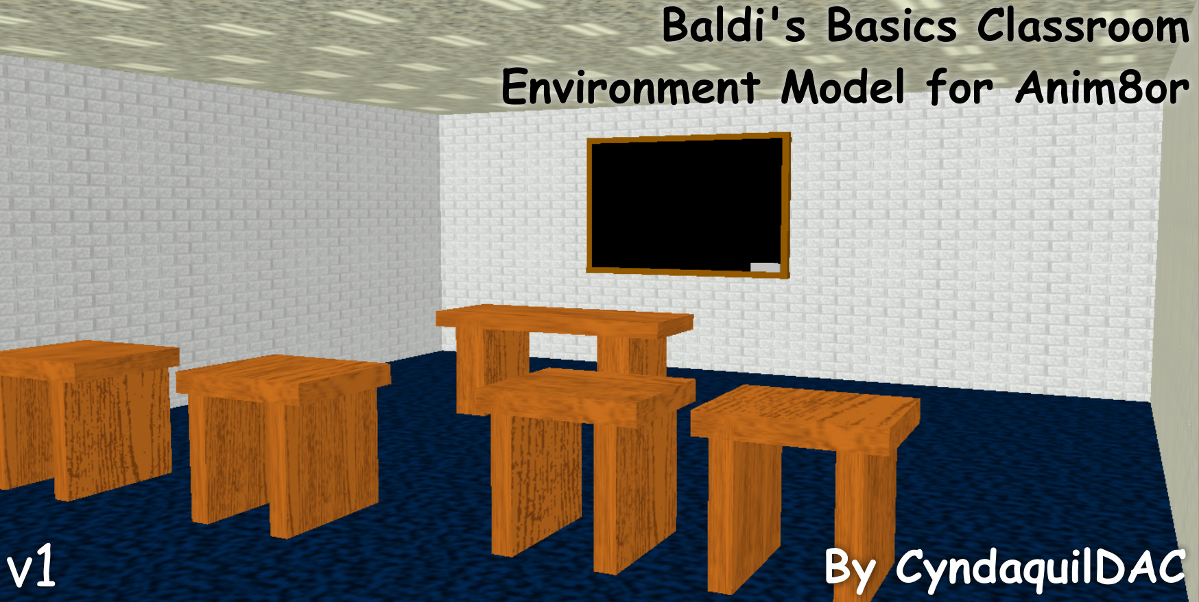 Baldi's Basics Classroom Environment Model [3D Models]