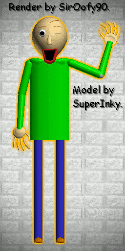 Baldi V36 and Extras Anim8or by Inky [3D Models]