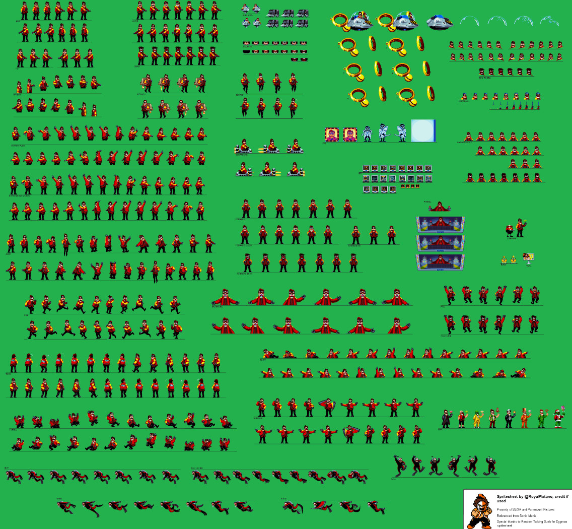 Dr. Robotnik (Jim Carrey) from the Sonic Movie over Dr. Eggman sprites ...
