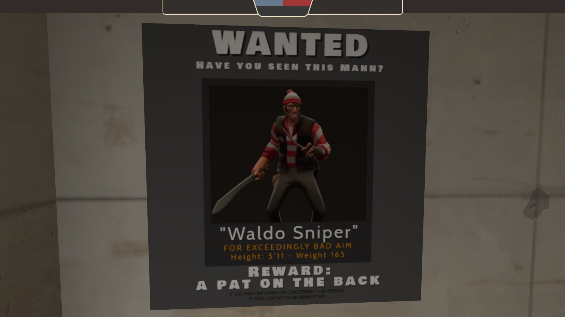 WANTED - Where's Waldo Sniper [Team Fortress 2] [Sprays]