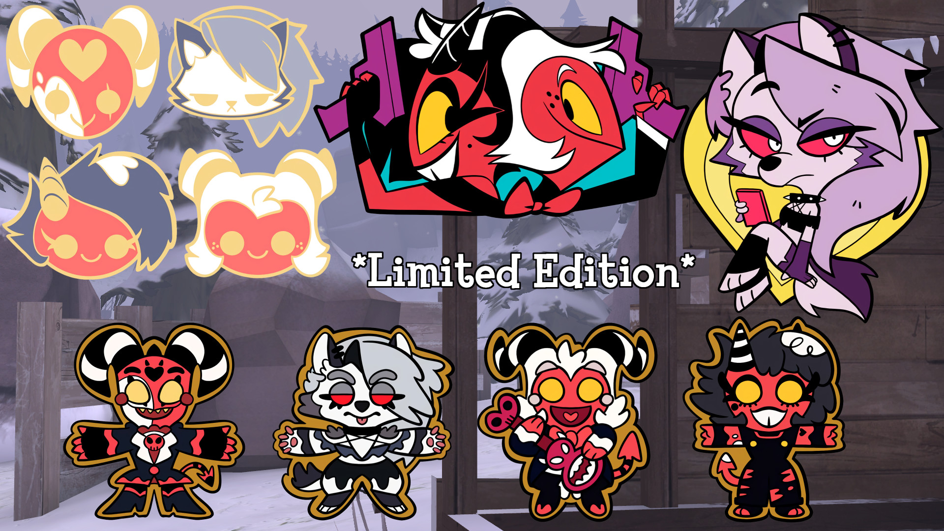 Helluva Boss Pin Collection [Team Fortress 2] [Sprays]