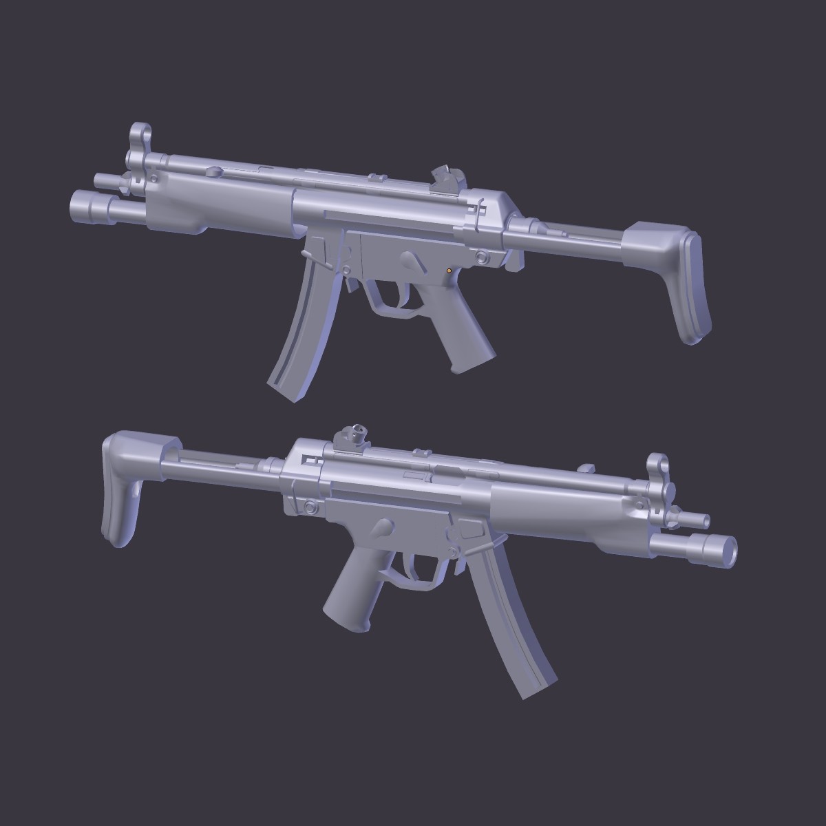 MP5 Low Poly Normal Map [GameBanana] [Works In Progress]