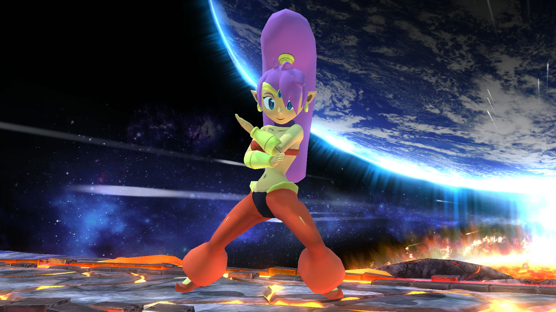 Shantae over Wii Fit Trainer [Super Smash Bros. (Wii U)] [Works In ...