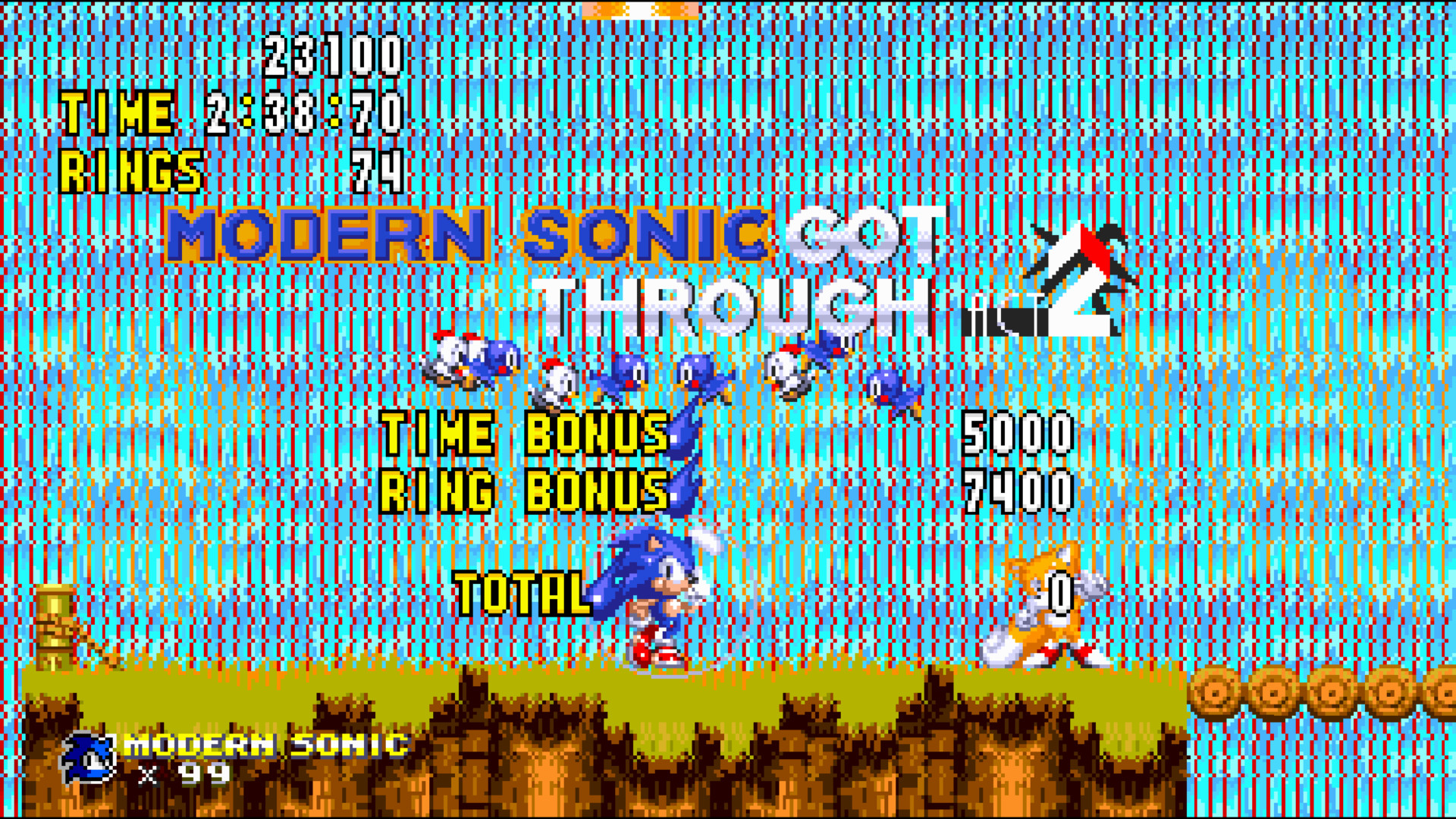 Modern Sonic in Sonic 3 AIR [Sonic 3 A.I.R.] [Works In Progress]